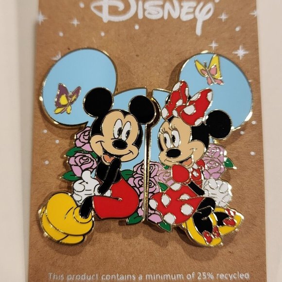 Disney | Accessories | Disney Mickey And Minnie Mouse Couples Floral ...